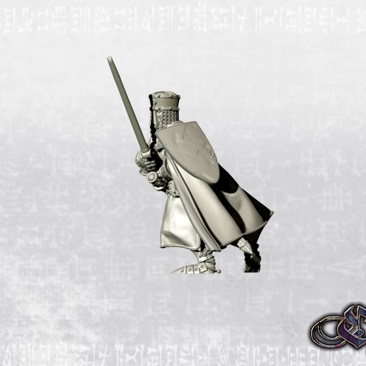 3D Printable "Crusader Knight on foot" by Ezipion Digital Store