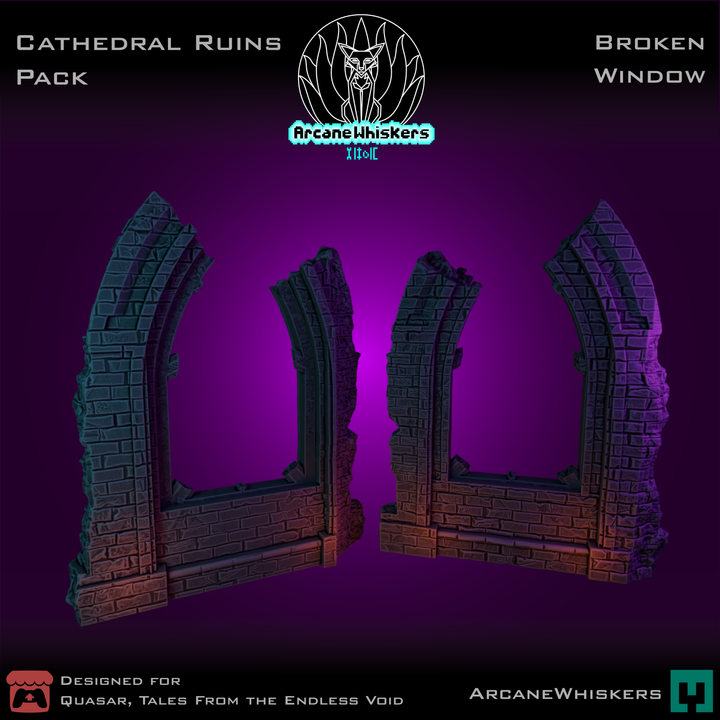 3D Printable Broken Cathedral Window by Arcane Whiskers