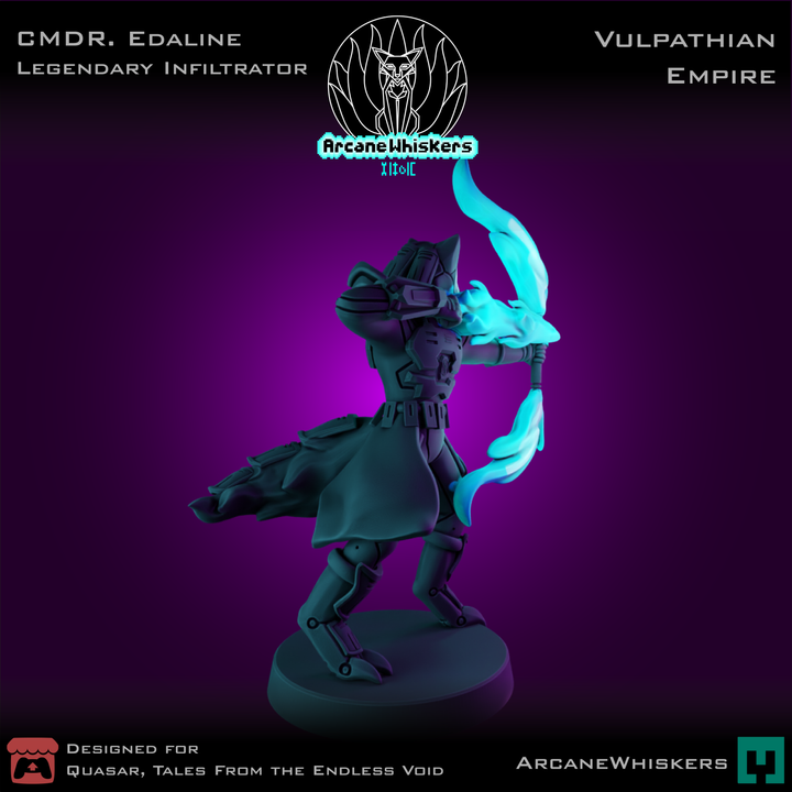 3D Printable Commander Edaline Witchblood by Arcane Whiskers