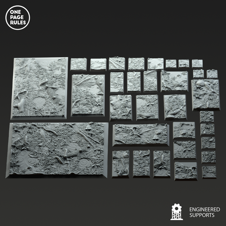 3D Printable Forest Terrain - Bases by One Page Rules