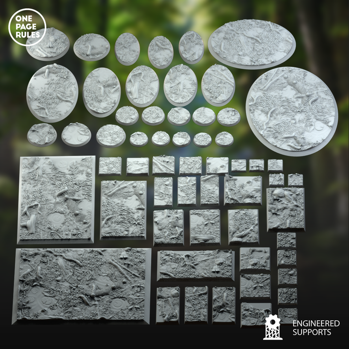 3D Printable Forest Terrain - Bases by One Page Rules