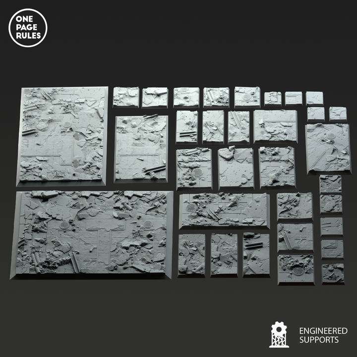 3D Printable Urban Terrain - Bases by One Page Rules