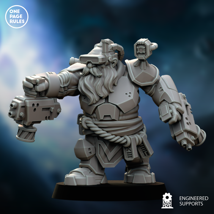 3D Printable Star Quest - Dwarf Guilds Sentinel by One Page Rules