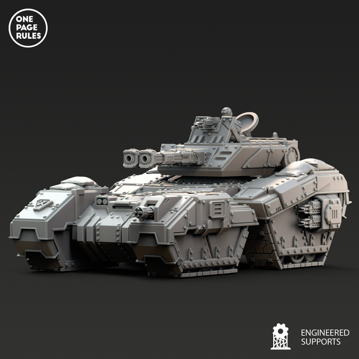 3D Printable Heavy Tank - Human Defense Force by One Page Rules