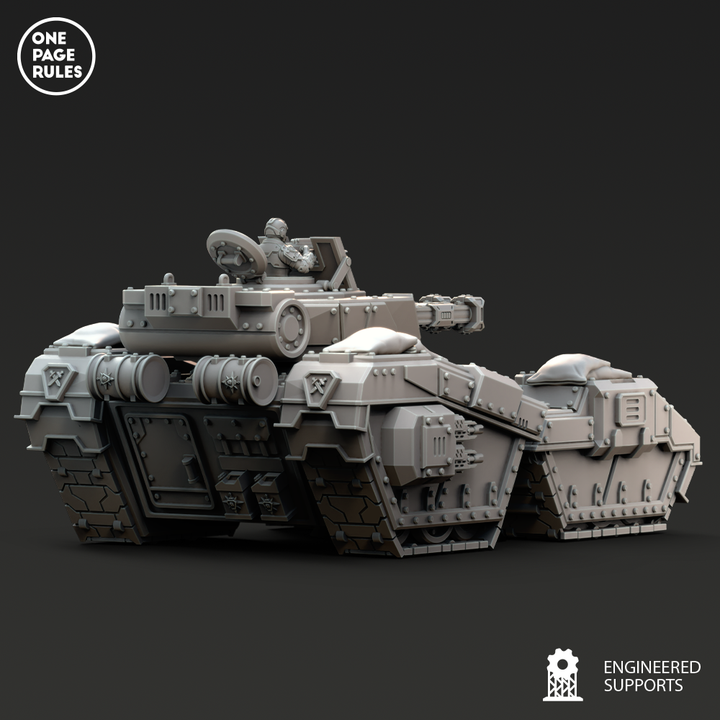 3D Printable Heavy Tank - Human Defense Force by One Page Rules