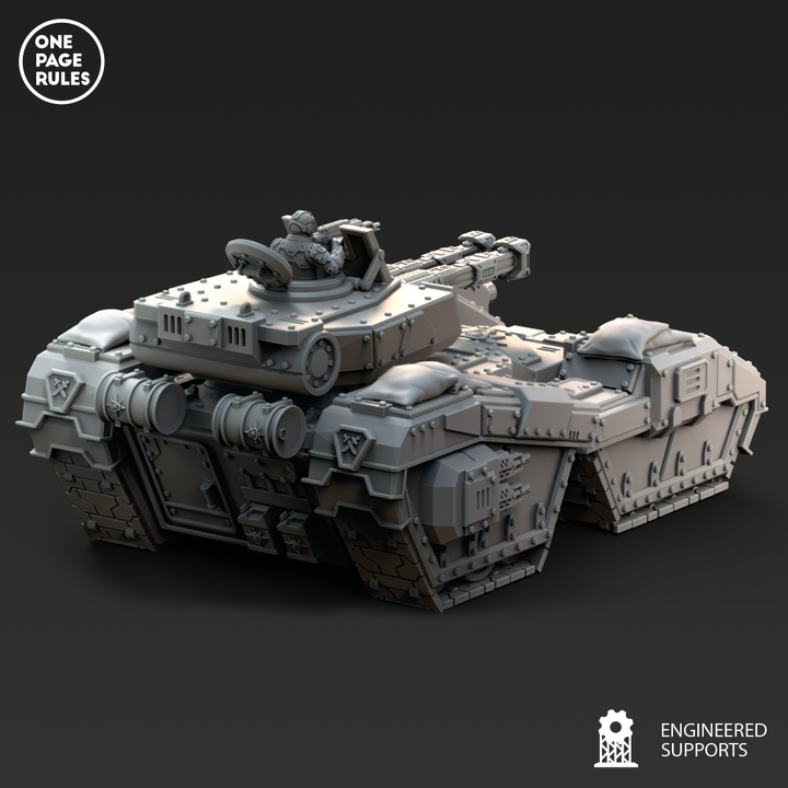 3D Printable Heavy Tank - Human Defense Force by One Page Rules