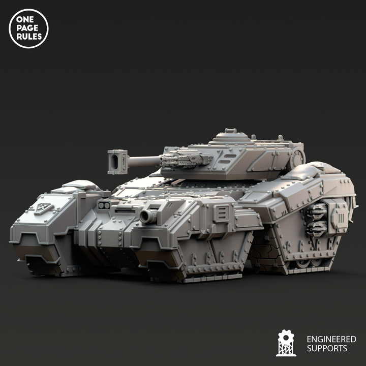 3D Printable Heavy Tank - Human Defense Force by One Page Rules