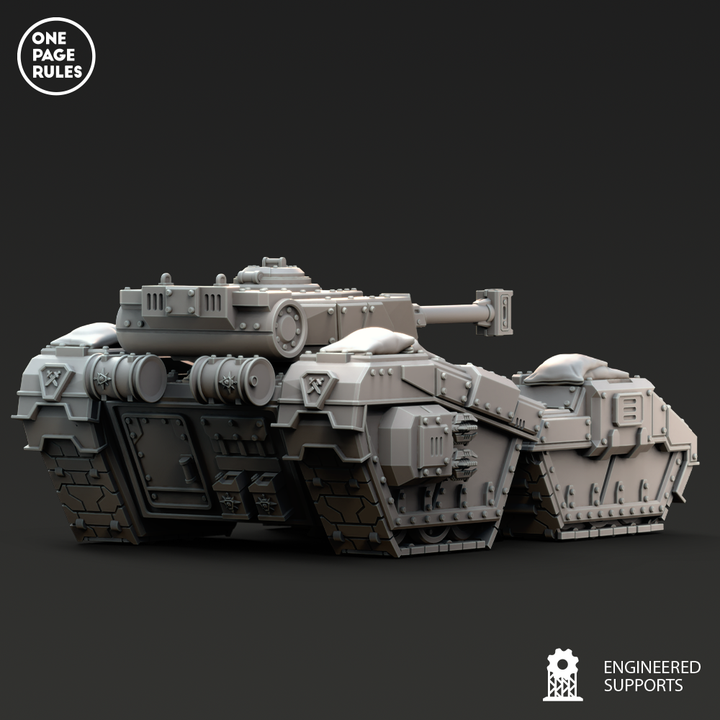 3D Printable Heavy Tank - Human Defense Force by One Page Rules