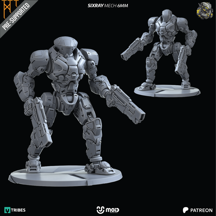 3D Printable SIXRAY - 01 Mech 6mm by Moid