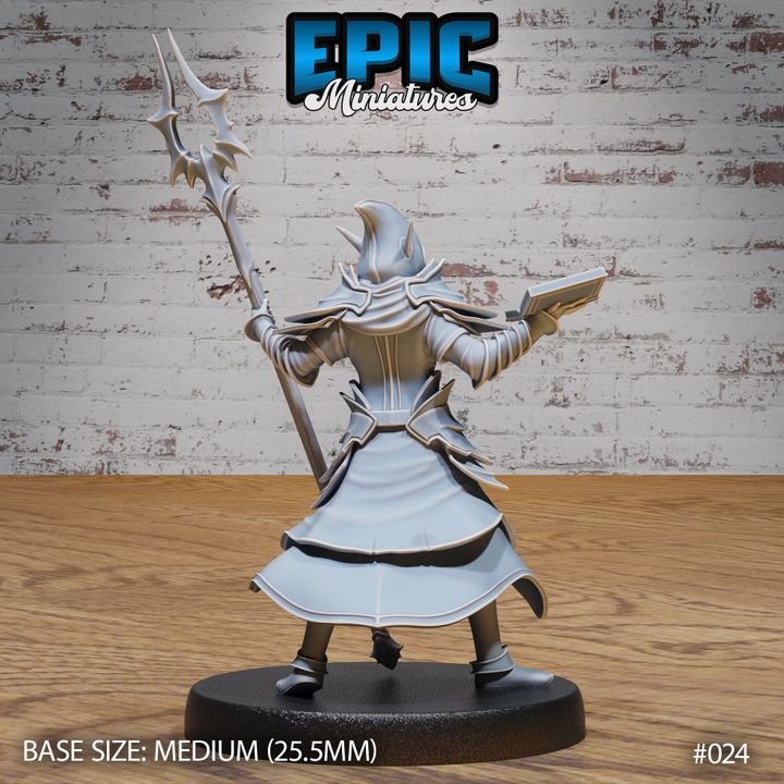 3D Printable Dark Elf Army Wizard / Elven Sorcerer / Elvish Magician ...