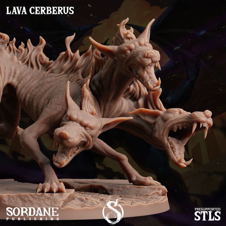 3D Printable Lava Cerberus by Sordane Publishing