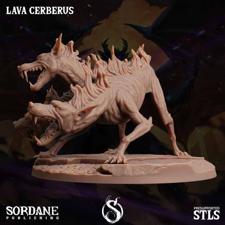 3D Printable Lava Cerberus by Sordane Publishing
