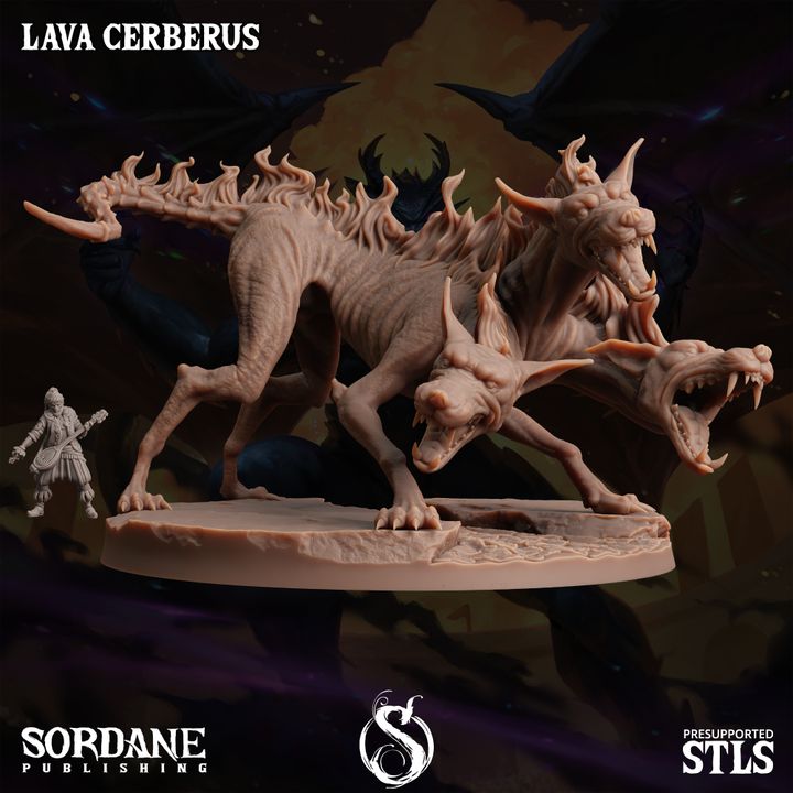 3D Printable Lava Cerberus by Sordane Publishing