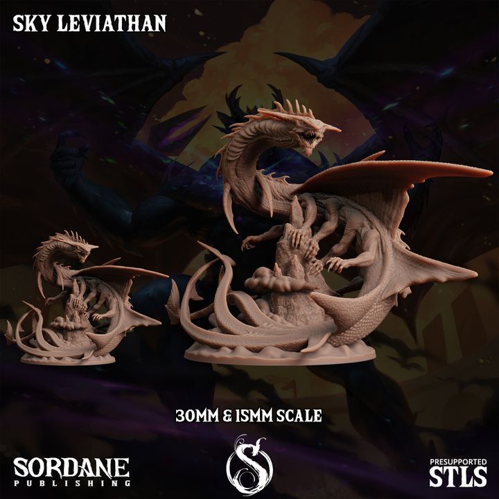 3D Printable Sky Leviathan by Sordane Publishing