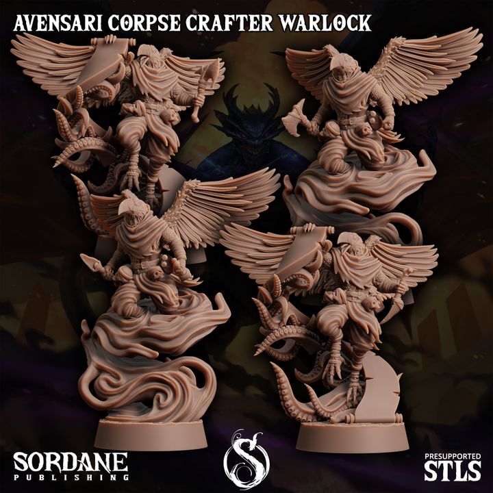 3D Printable Avensari Corpse Crafter Warlock by Sordane Publishing