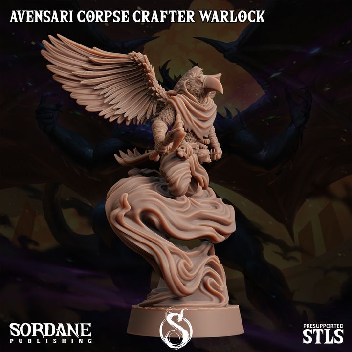 3D Printable Avensari Corpse Crafter Warlock by Sordane Publishing