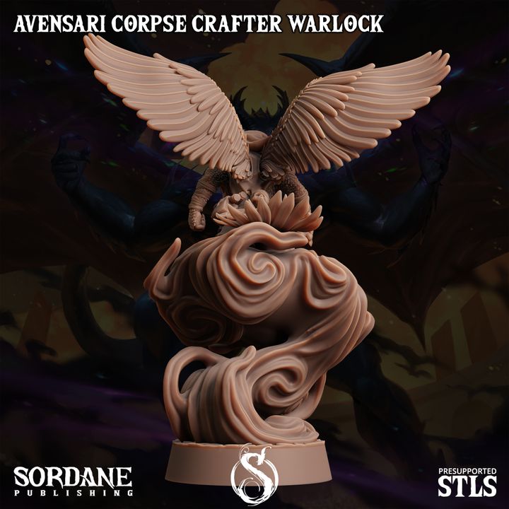 3D Printable Avensari Corpse Crafter Warlock by Sordane Publishing