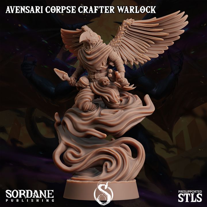 3D Printable Avensari Corpse Crafter Warlock by Sordane Publishing