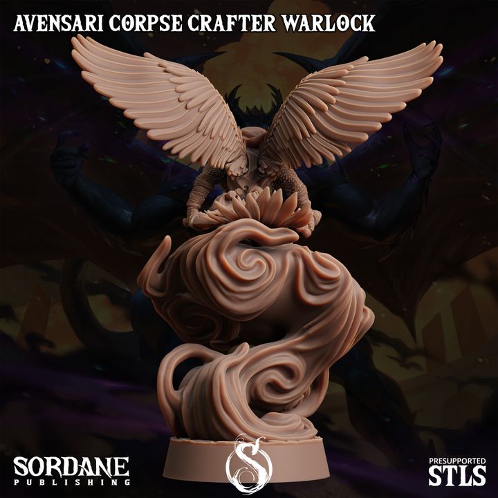 3D Printable Avensari Corpse Crafter Warlock by Sordane Publishing