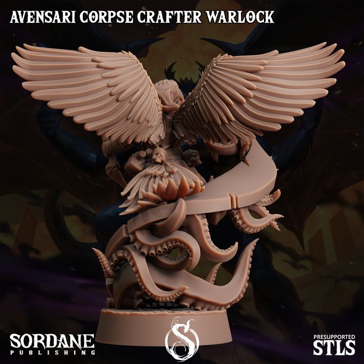 3D Printable Avensari Corpse Crafter Warlock by Sordane Publishing