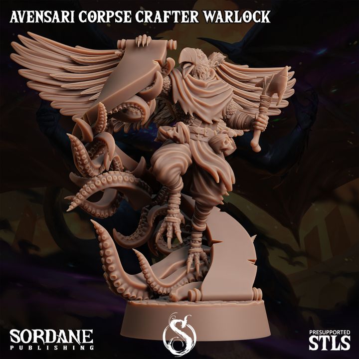 3D Printable Avensari Corpse Crafter Warlock by Sordane Publishing