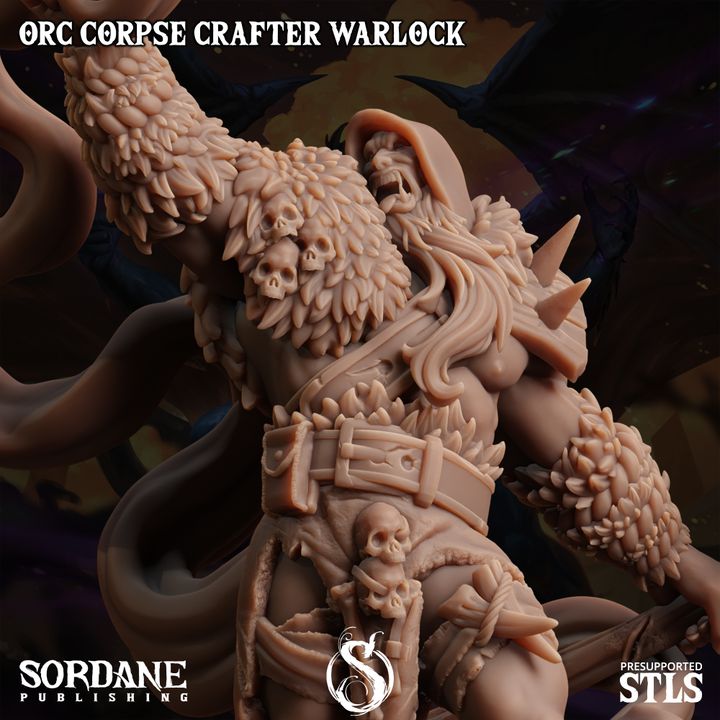 3D Printable Orc Corpse Crafter Warlock by Sordane Publishing