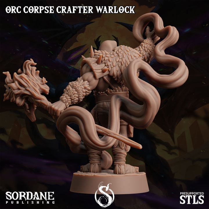 3D Printable Orc Corpse Crafter Warlock by Sordane Publishing