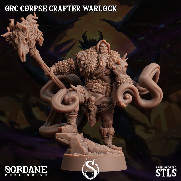 3D Printable Orc Corpse Crafter Warlock by Sordane Publishing