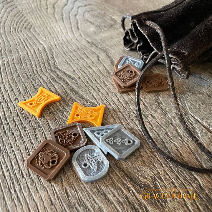3D Printable DM Inventory: Coins by Gracewindale Mini Scenery