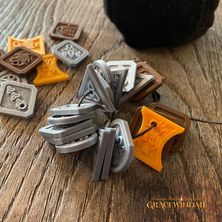 3D Printable DM Inventory: Coins by Gracewindale Mini Scenery