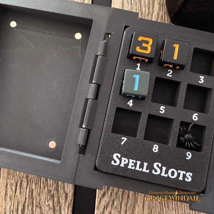 3D Printable DM Inventory: Dice Case & Spell Slot Tracker by ...