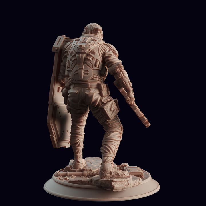 3D Printable Cyberpunk Riot Squad - Chrome Coast Police Riot Response ...