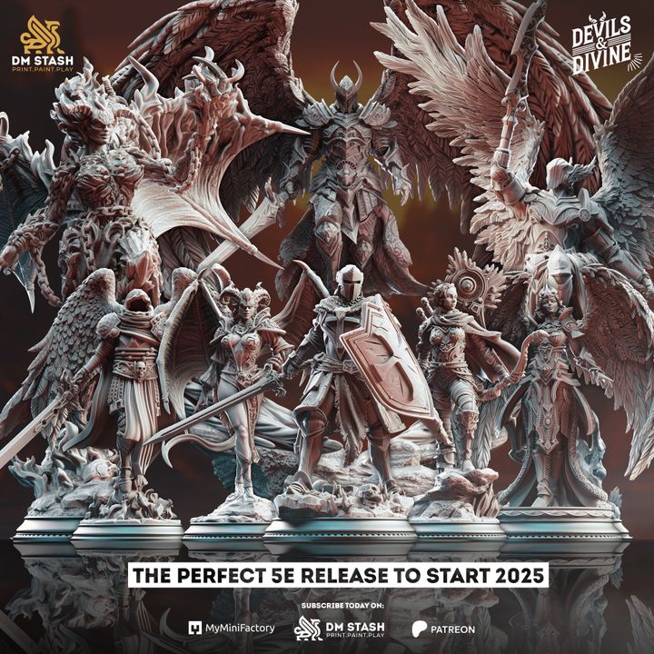 3D Printable Devils & Divine (DM Stash Jan '25 Bundle) by DM Stash