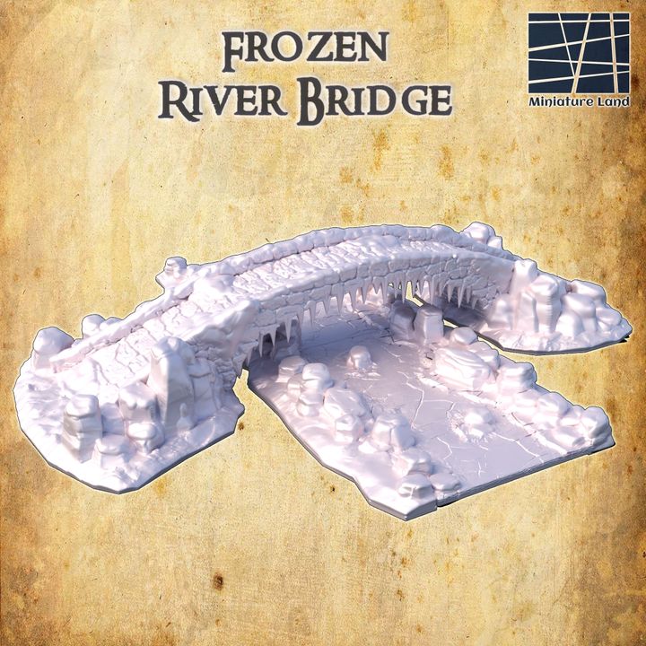 3D Printable Frozen River Bridge - Tabletop Terrain - 28 MM by ...