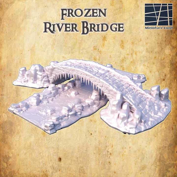 3D Printable Frozen River Bridge - Tabletop Terrain - 28 MM by ...