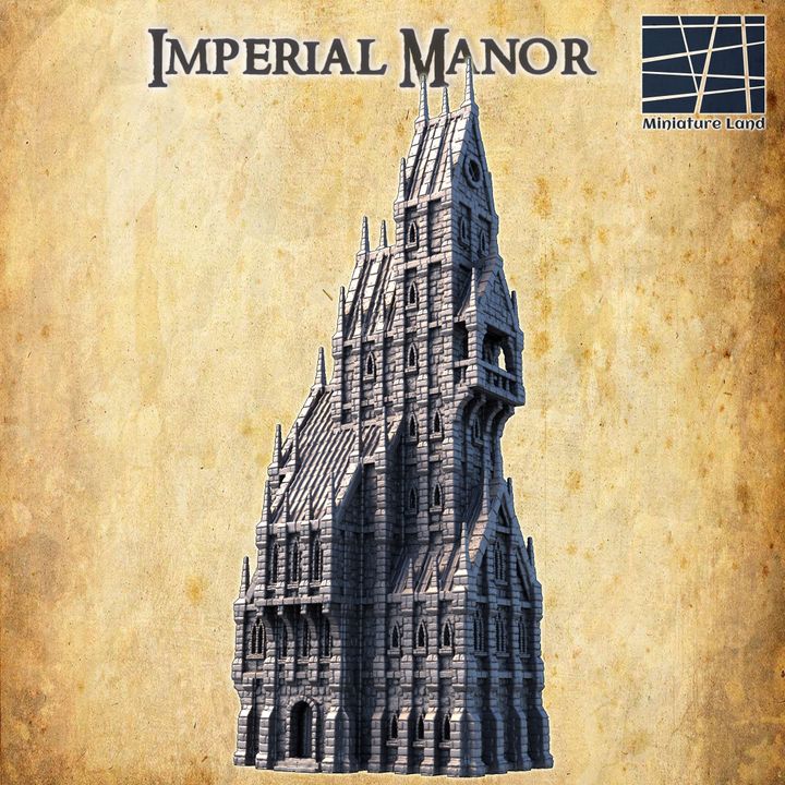 3D Printable Imperial Manor - Tabletop Terrain - 28 MM by MiniatureLand