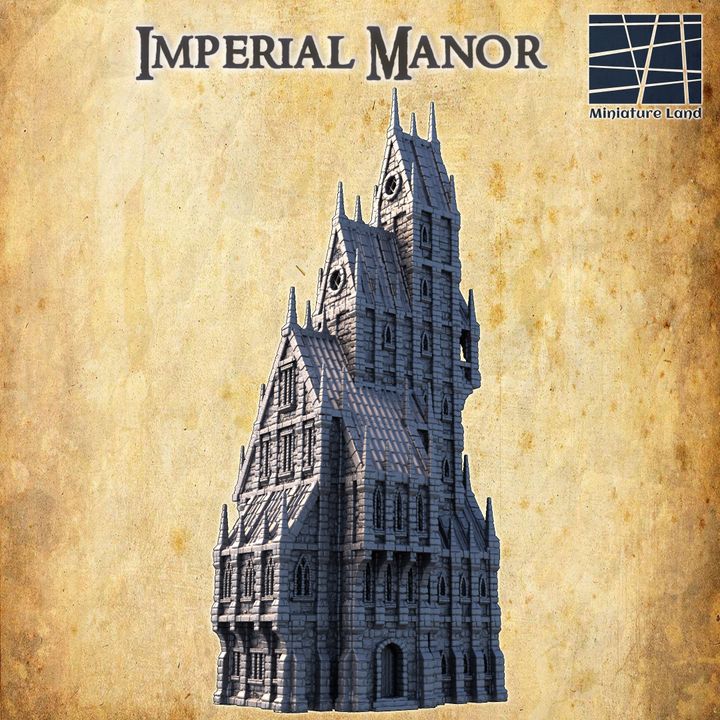 3D Printable Imperial Manor - Tabletop Terrain - 28 MM by MiniatureLand