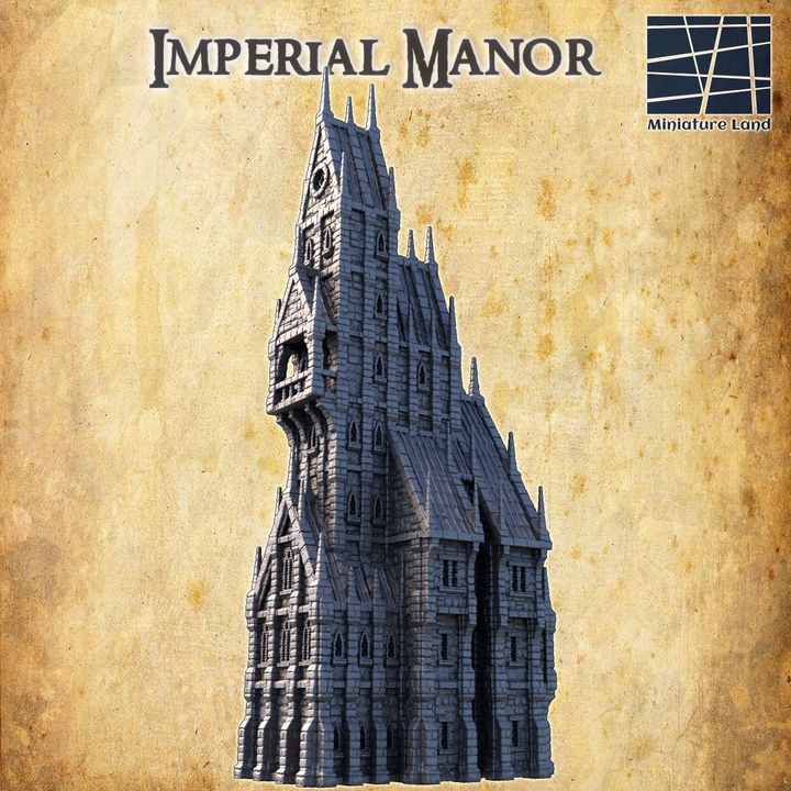 3D Printable Imperial Manor - Tabletop Terrain - 28 MM by MiniatureLand