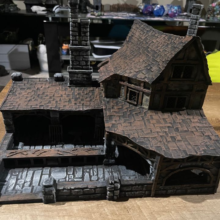 3D Print of Medieval Gunsmith - Tabletop Terrain - 28 MM by lucaszimmerman