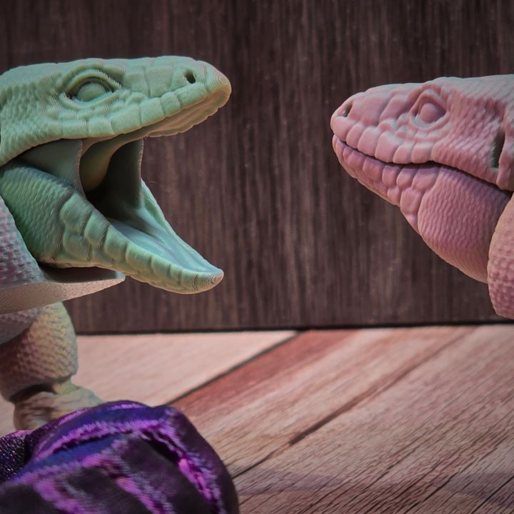 3D Printable Tegu - Articulated Flexi Lizard - Real life dragon by RAKI-BOX