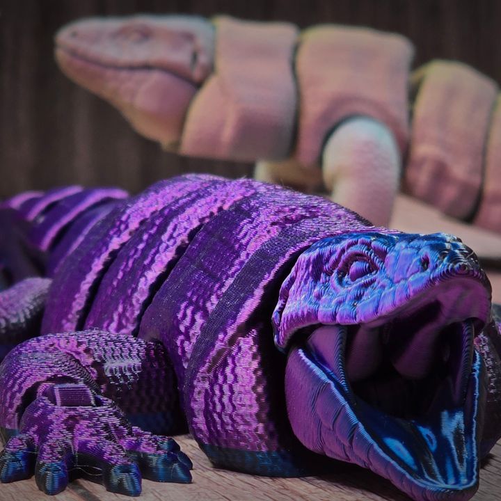 3D Printable Tegu - Articulated Flexi Lizard - Real life dragon by RAKI-BOX