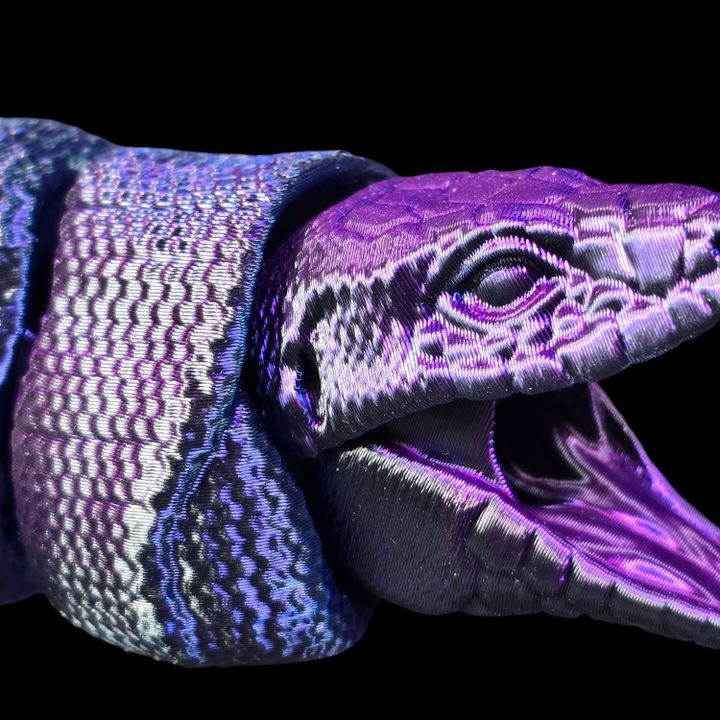 3D Printable Tegu - Articulated Flexi Lizard - Real life dragon by RAKI-BOX