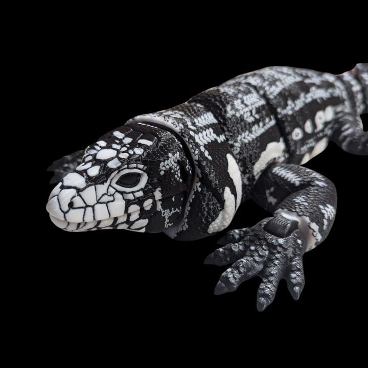 3D Printable Tegu - Articulated Flexi Lizard - Real life dragon by RAKI-BOX