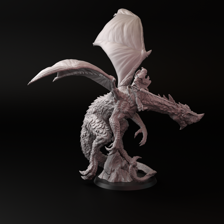 3D Printable Lesser dragon by Crosslances