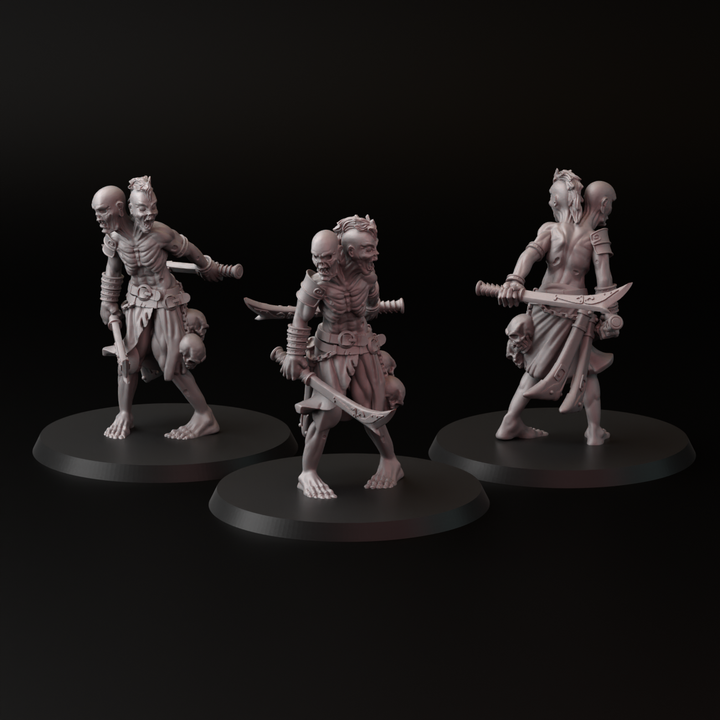 3D Printable 2 Headed Zombie by Crosslances