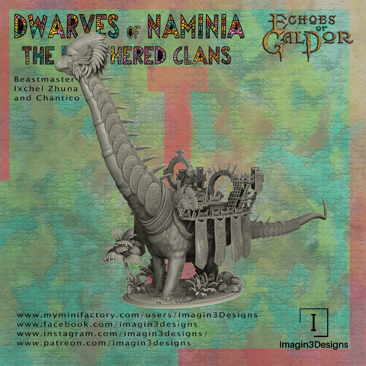 3D Printable Dwarf Beastmaster Ixchel Zhuna and Chantico, the ...