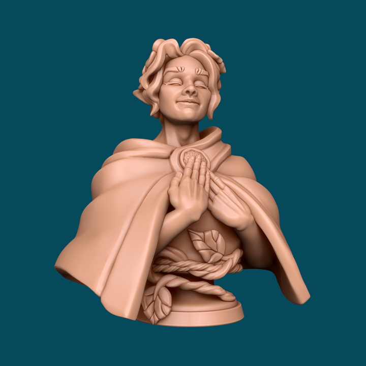 3D Printable Phlox, a blissful elf - bust by Awkward Penguin's Minis