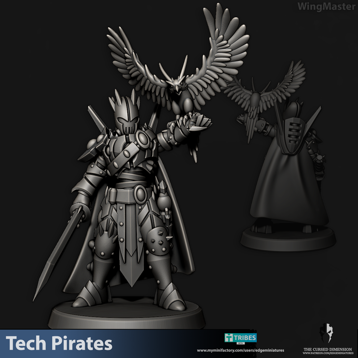 3D Printable Hunters - Tech Pirates - 28mm by Edge Miniatures