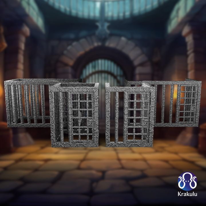 3D Printable Jail Set by Krakulu