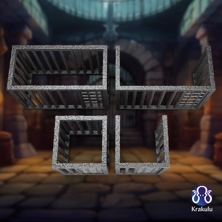 3D Printable Jail Set by Krakulu